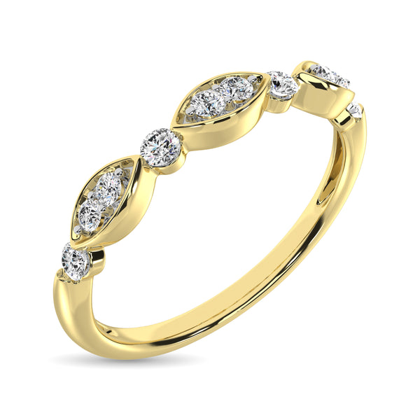 Diamond 1/5 Ct.Tw. Stack Band in 10K Yellow Gold – Solid Gold Aiken